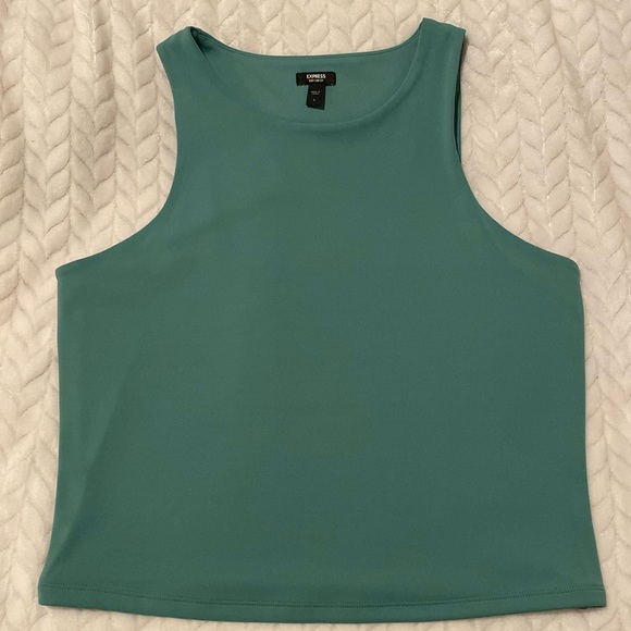 Express | Tops | Green Express Body Contour Cropped Tank | Poshmark